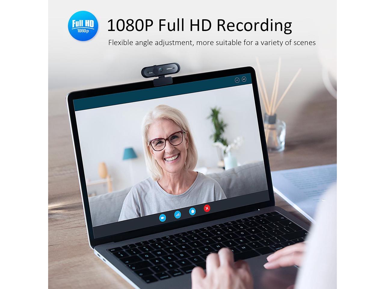 CAMPARK 1080P Webcam for PC Full HD Autofocus Camera with Cover USB Web ...