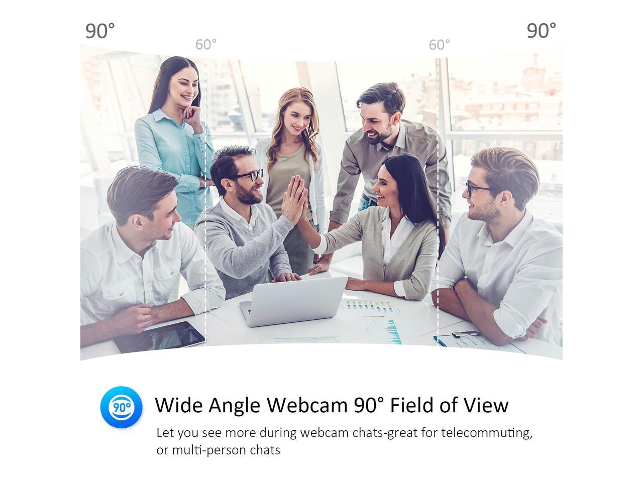 CAMPARK 1080P Webcam for PC Full HD Autofocus Camera with Cover USB Web ...