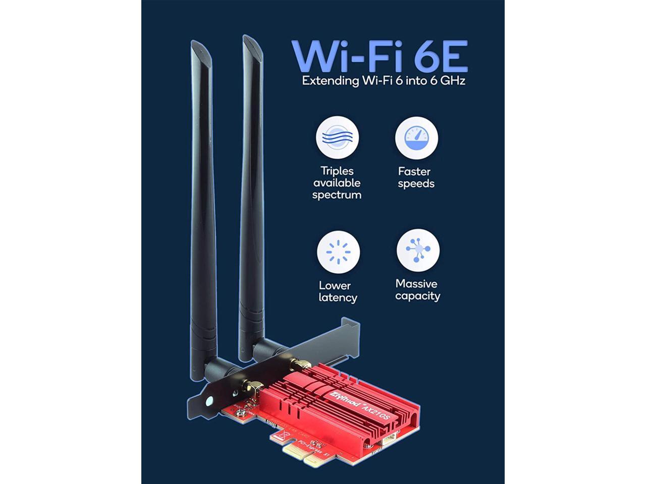 Ziyituod WiFi 6E Card, AX210S Wireless 5400Mbps with Bluetooth 5.3 ...