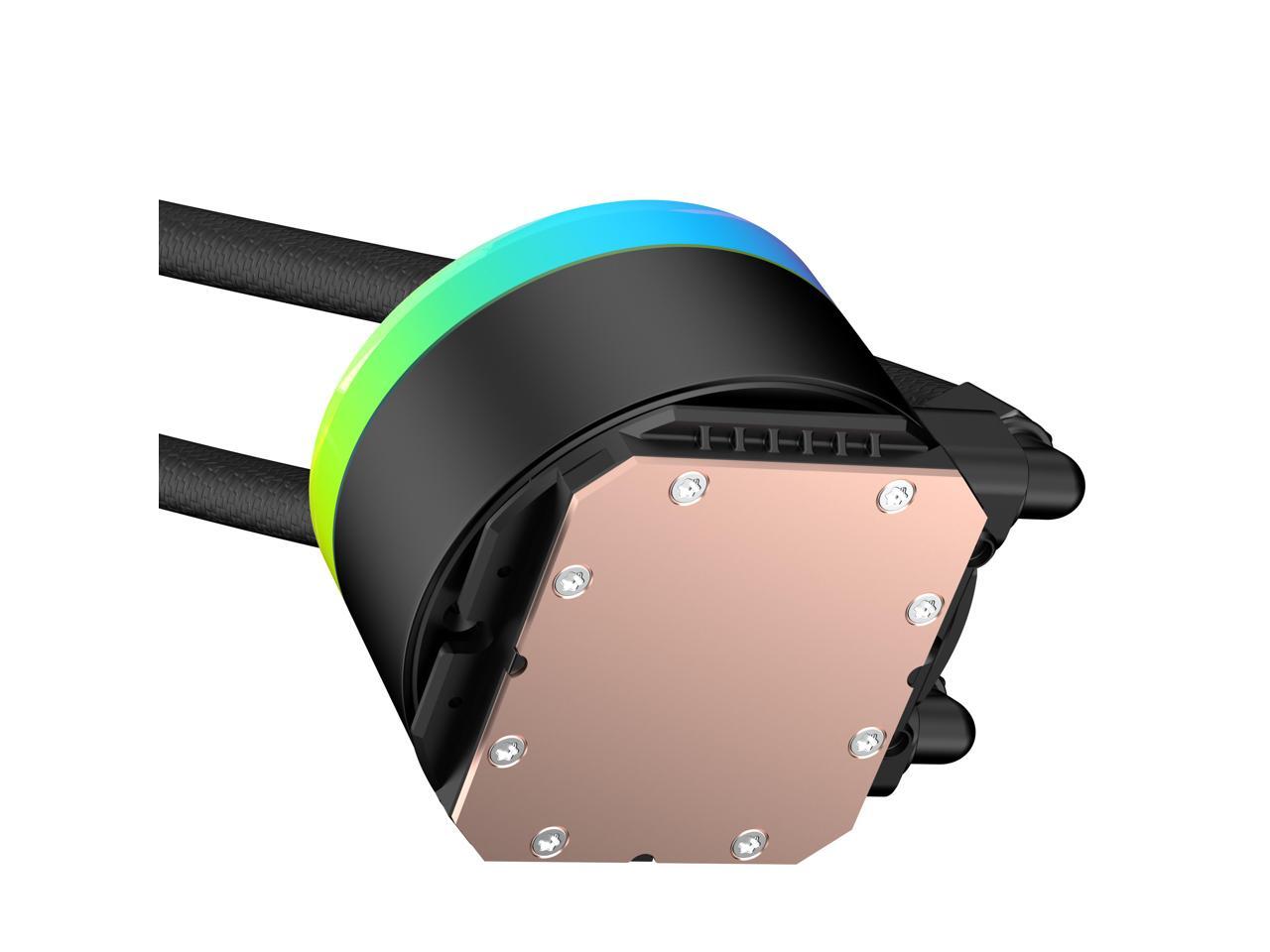 SAMA SI360 Liquid CPU Cooler 360mm Addressable RGB Pump PWM & FDB Fans ...