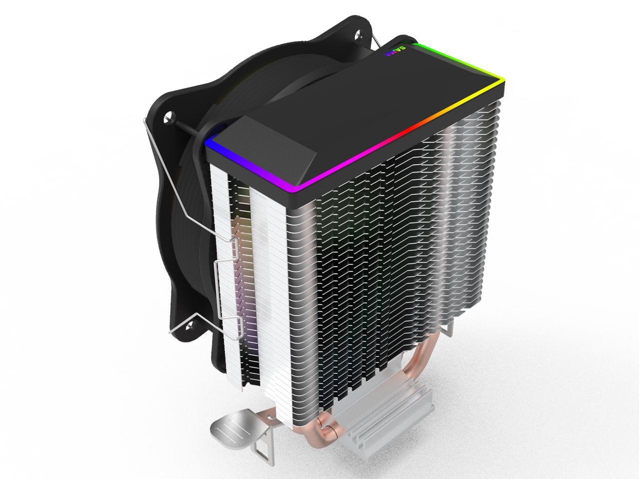 SAMA KA200D RGB CPU Air Cooler 9cm fan with 2 Copper Heat Pipes ...