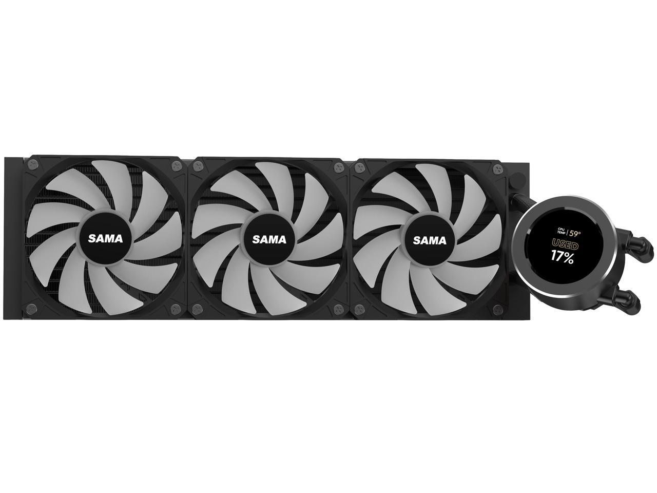 SAMA SM360 Black 360mm Liquid Water AIO CPU Cooler For Gaming PC ...
