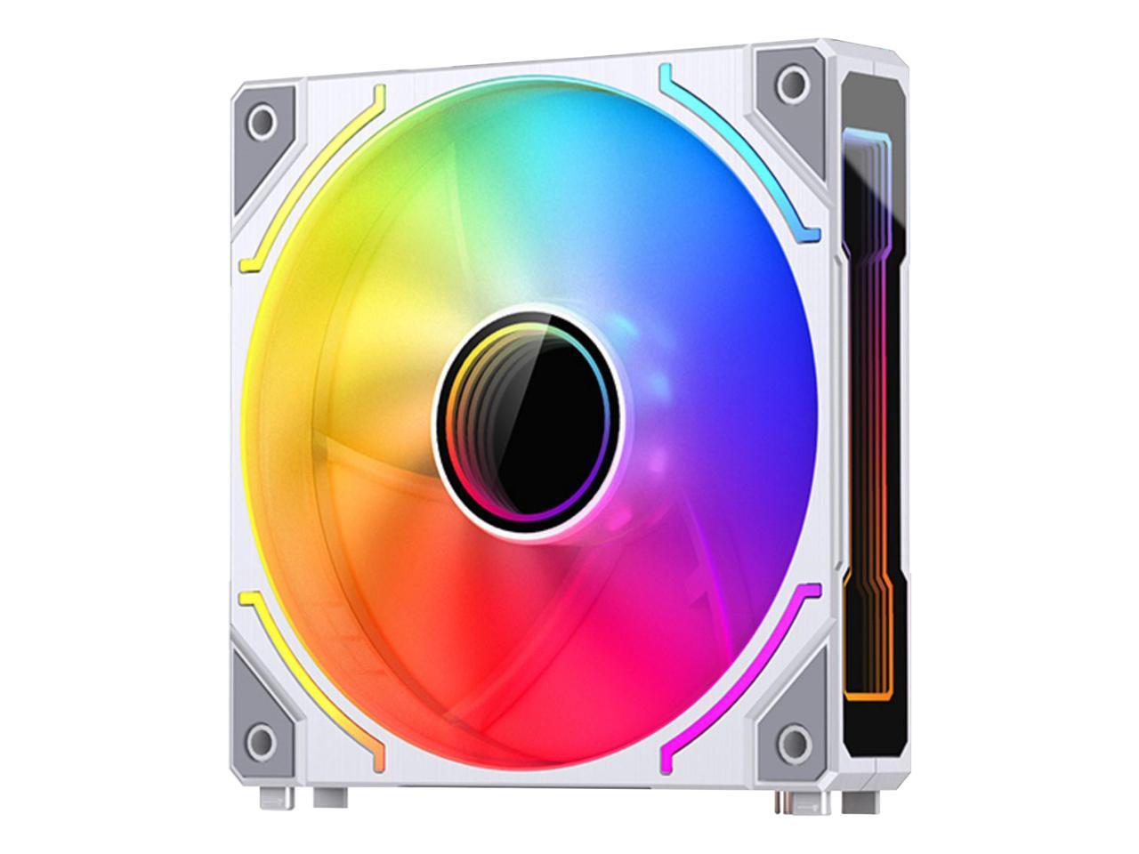 SAMA YE1203 PWM ARGB PC Case Fan 120mm White, 3 in 1 High Airflow Low ...