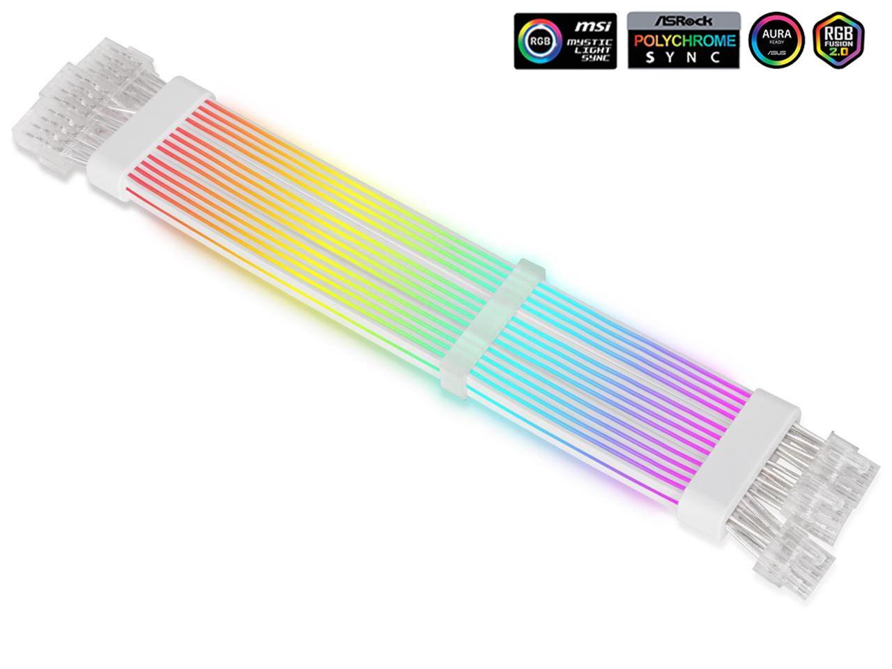 SAMA 3*8PIN Addressable RGB Power Extension Cable Double Side Lighting ...