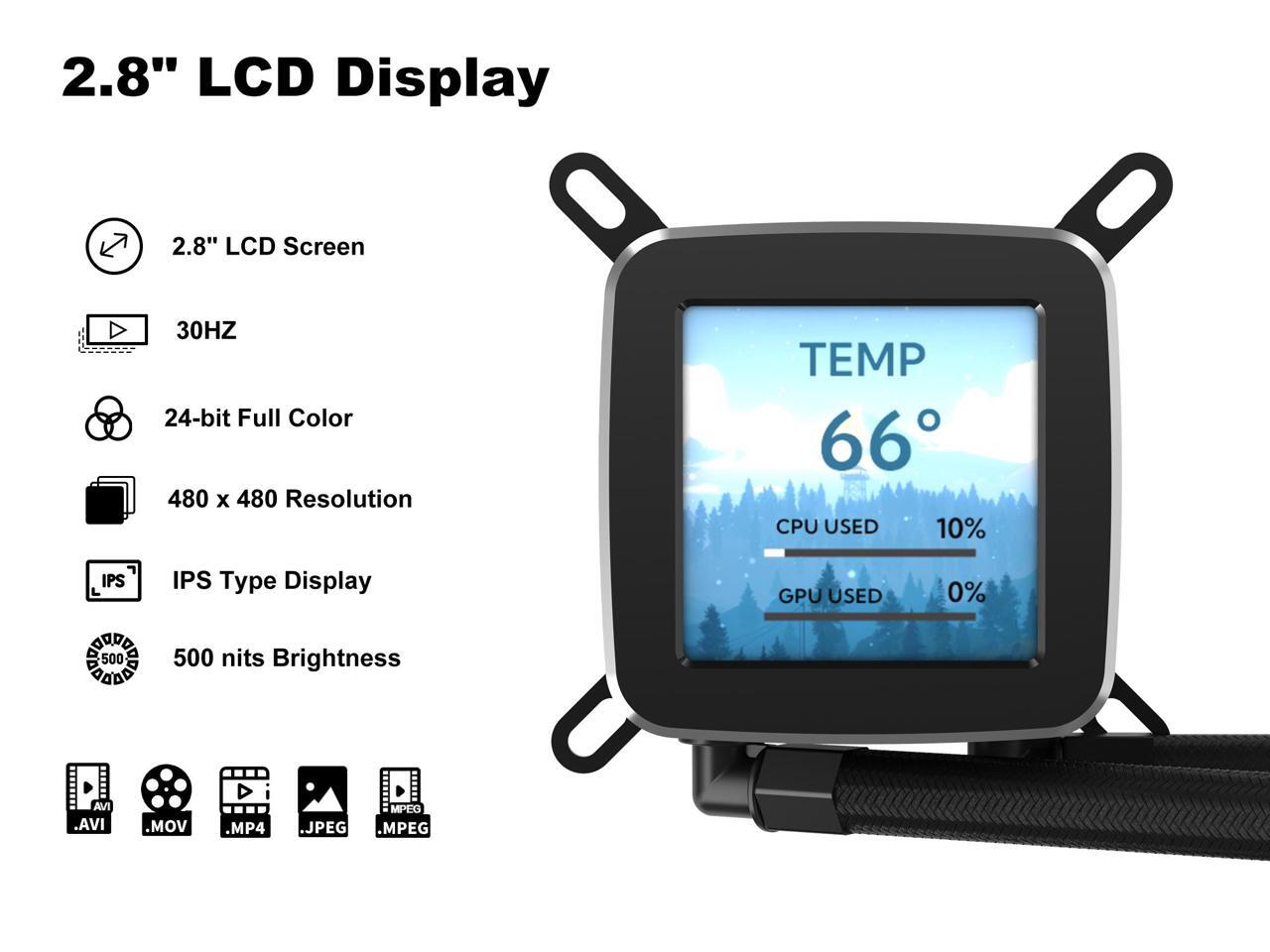 SAMA LD360 Black 360mm Liquid Water AIO CPU Cooler For Gaming PC ...