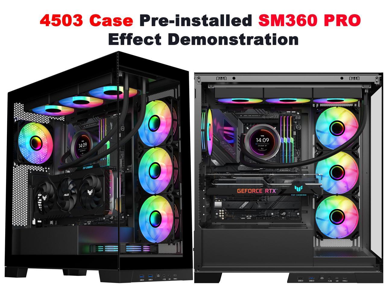 SAMA SM360 PRO AIO 360mm Liquid Cooler 2.8 inch Screen LCD Display CPU ...