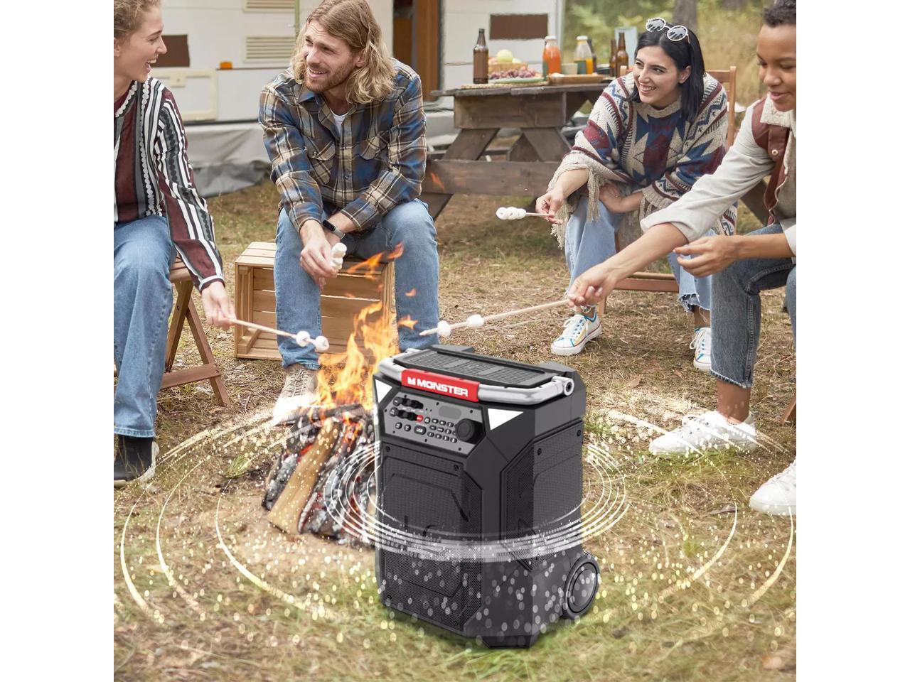 Monster Rockin Roller 360 Indoor/Outdoor Bluetooth Speaker - Newegg.com