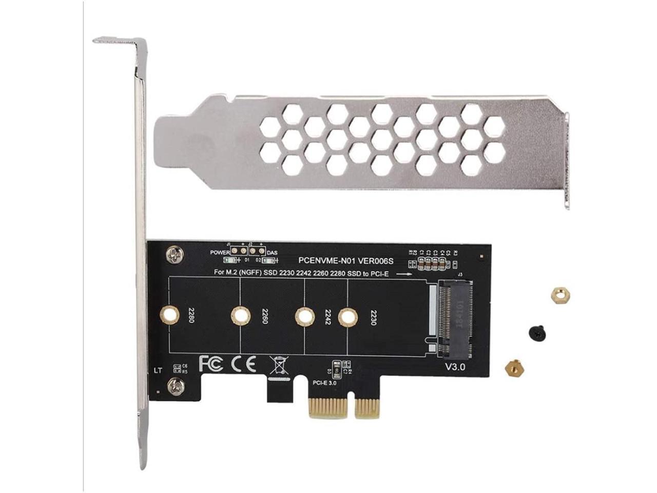NVME M.2 SSD M Key to PCI-e 3.0 x1 host controller expansion card ...
