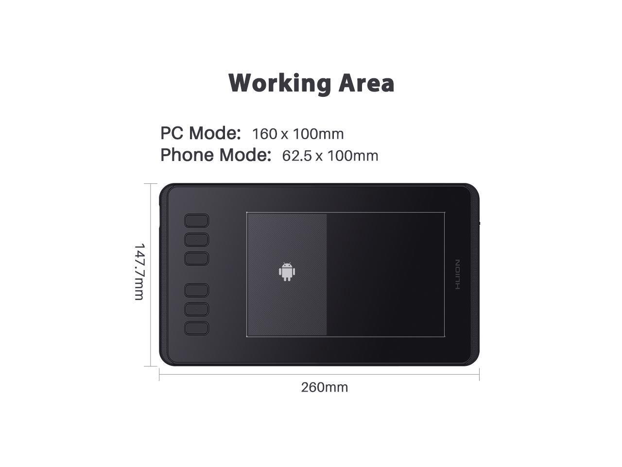 Huion Inspiroy H640P 6.3 x 3.9inch Graphics Drawing Pen Tablet Android ...