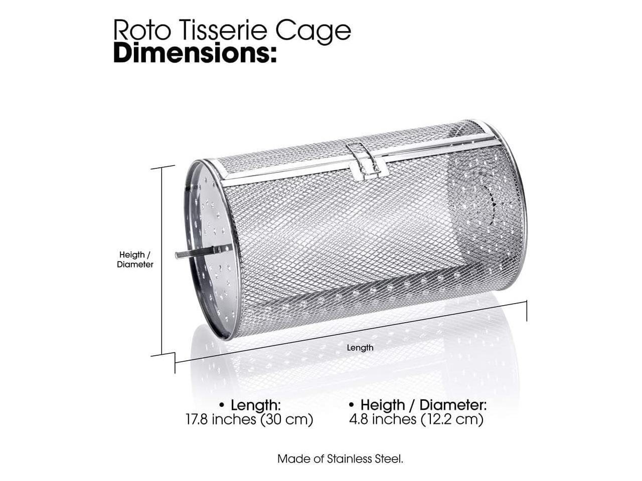 Roto-Q 360 Rotisserie Basket (Round) Grill Accessory Stainless Steel ...