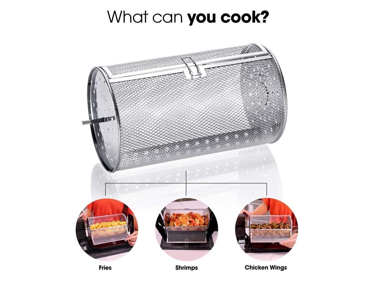 Roto-Q 360 Rotisserie Basket (Round) Grill Accessory Stainless Steel ...