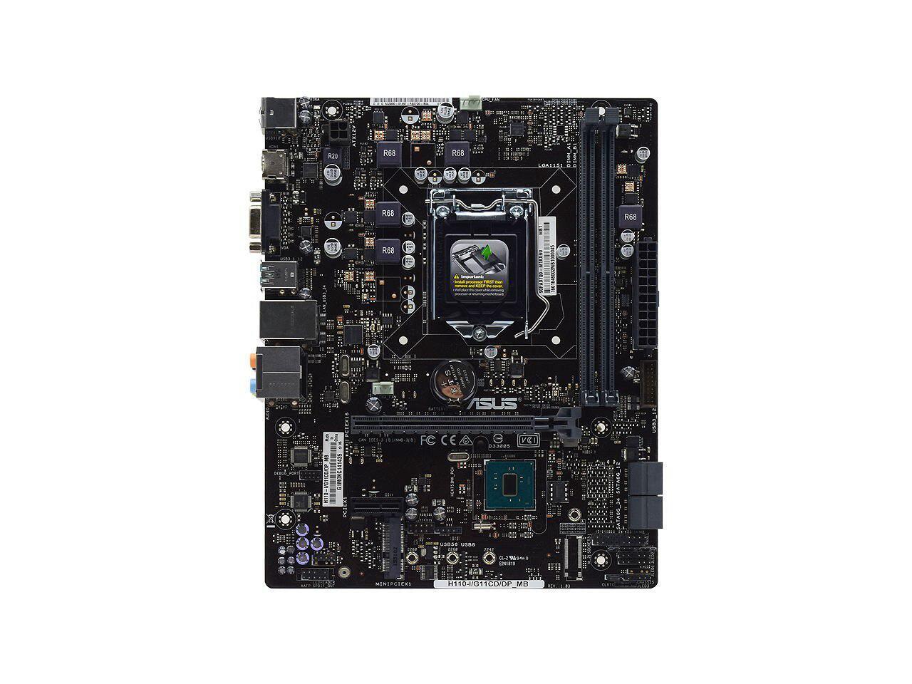 ASUS H110-I/G11CD/DP_MB LGA 1151 Intel H110 Desktop PC Motherboard DDR4 PCI-E X16 SATA3 USB3.0 ...