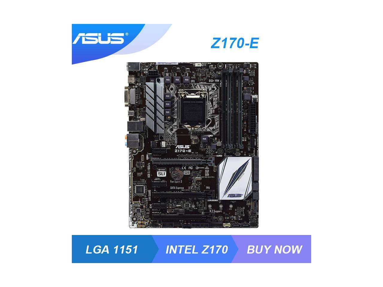 ASUS Z170-E LGA 1151 Intel Z170 Gaming Motherboard DDR4 64GB 3466 (OC ...