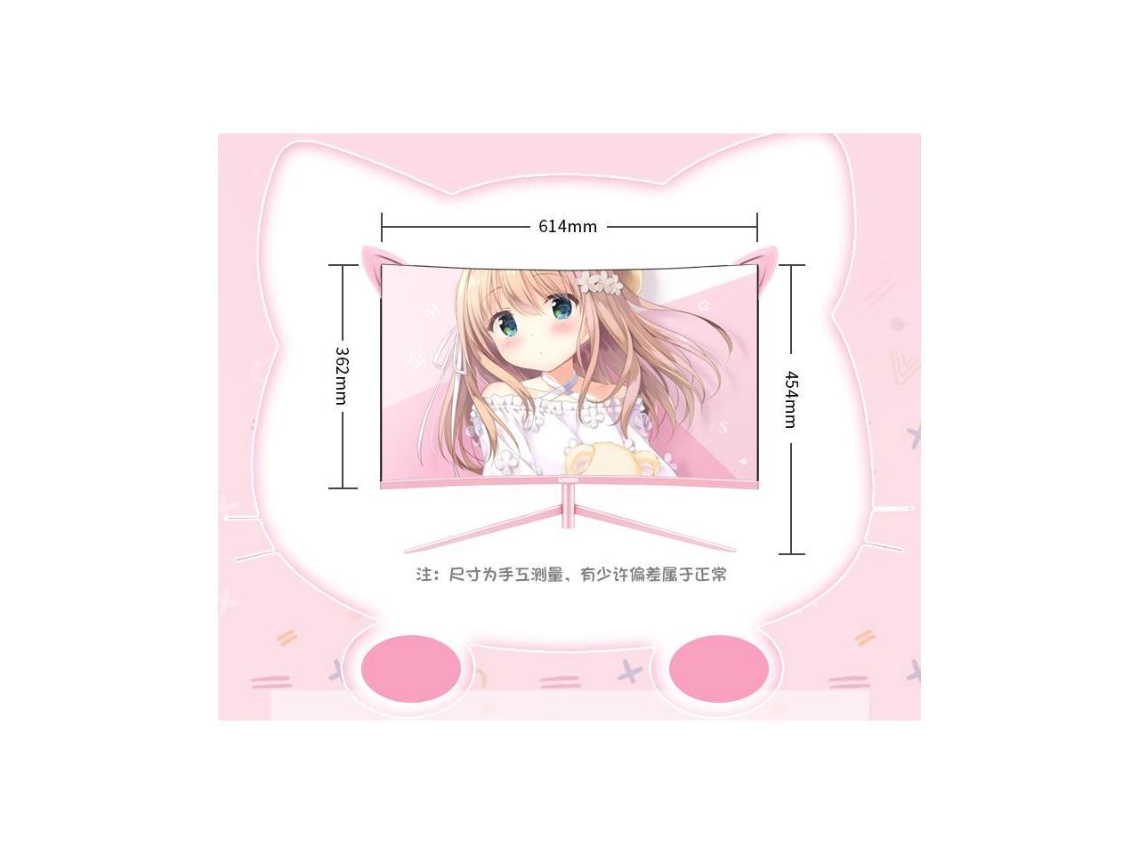 27inch 165hz 1800R Curved Monitor 144hz Computer Gaming Monitor Pink ...