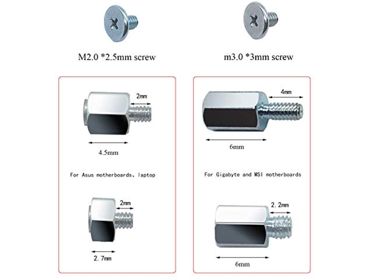 Pcie Nvme M.2 Ssd Mounting Screws Kit For Asus Gigabyte Asrock Msi ...