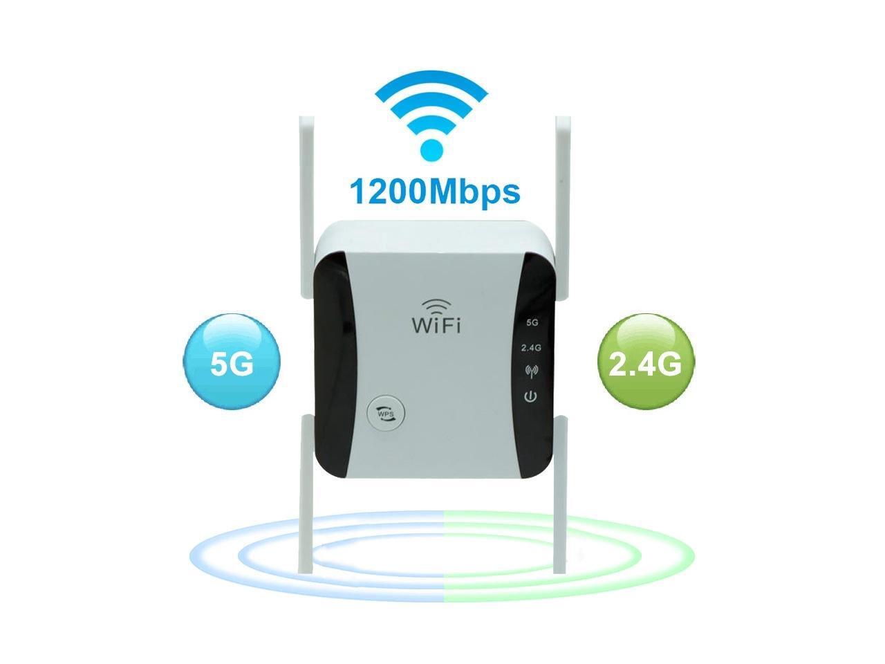KP1200 1200Mbps Dual Band 5G WIFI Amplifier Wireless Signal Repeater ...