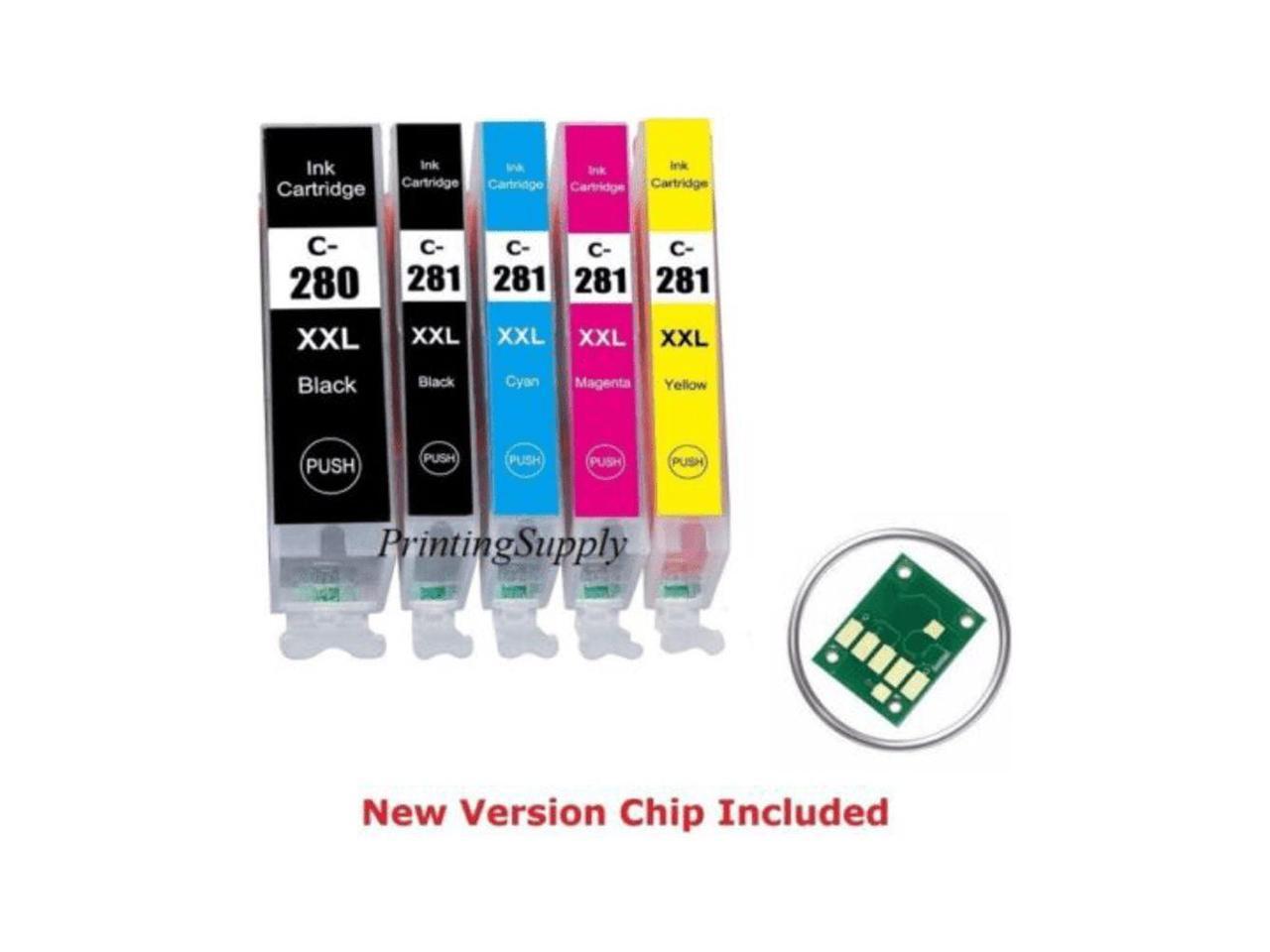 5 Pack High-Yield Compatible Black Cyan Magenta Yellow Ink Cartridge ...