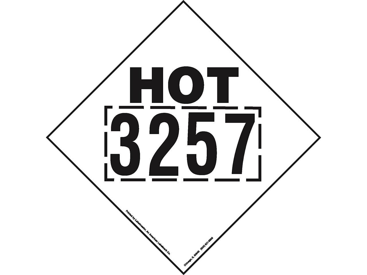 Labelmaster VRHOT3257 Hot 3257 Marking Placard 273 Mm X 273mm labelmaster-vrhot3257-hot-3257-marking-placard-273-mm-x-273mm