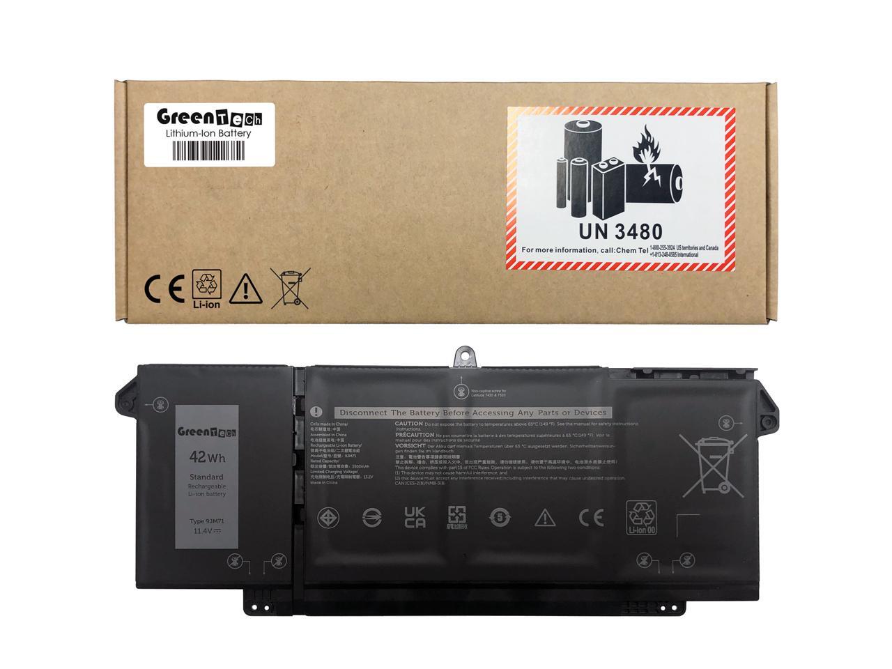 GREENTECH 9JM71 BATTERY FOR DELL LATITUDE 5320 7320 7420 7520 11.4V ...