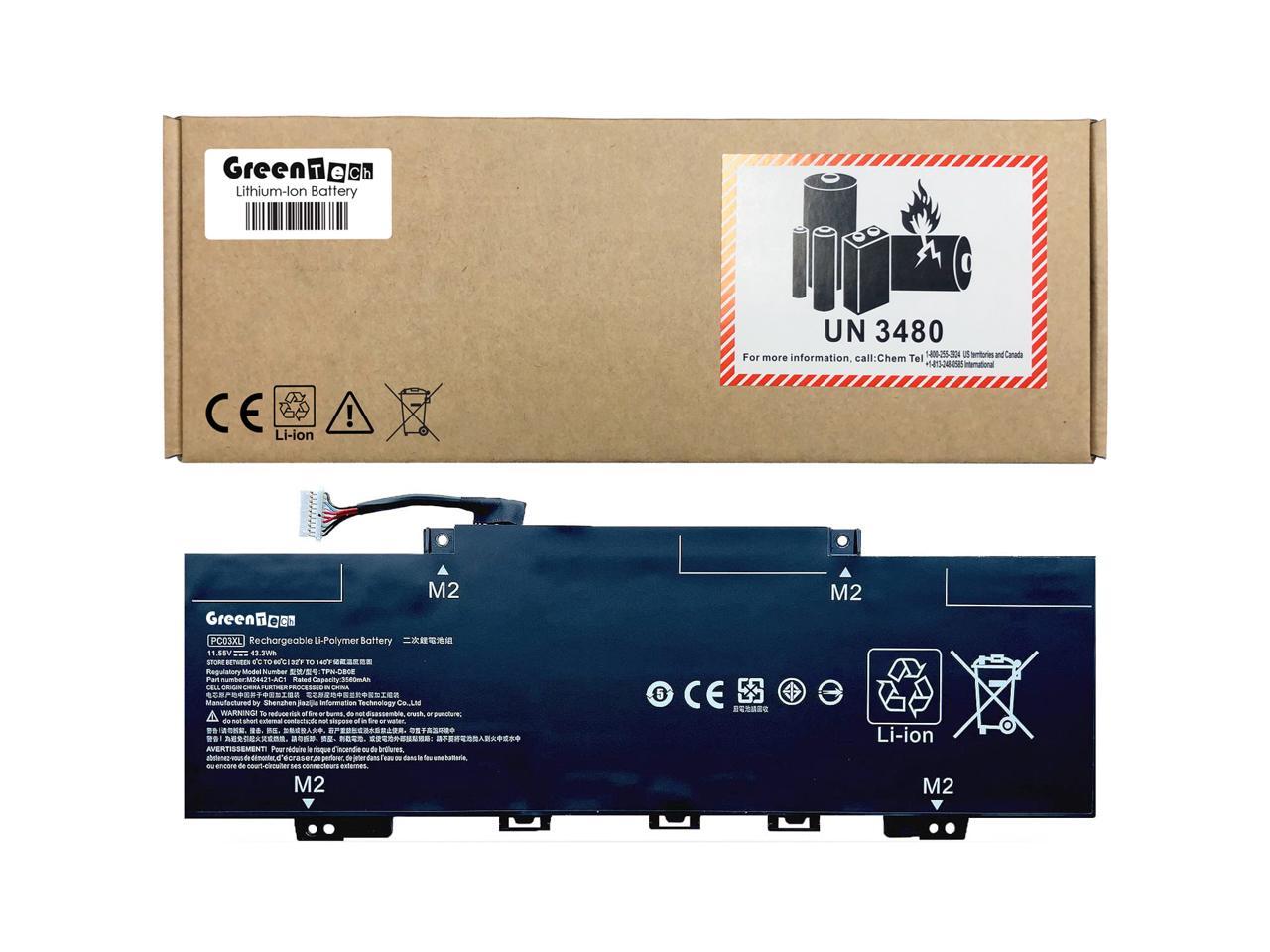 GREENTECH PC03XL M24648-005 BATTERY FOR HP PAVILION 14-BA 14-CD 14-DH ...