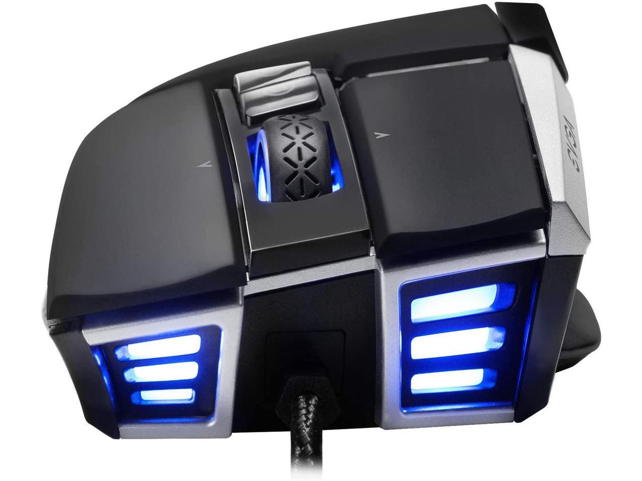 EVGA X17 Gaming Mouse, Wired, Black, Customizable, 16,000 DPI, 5 ...