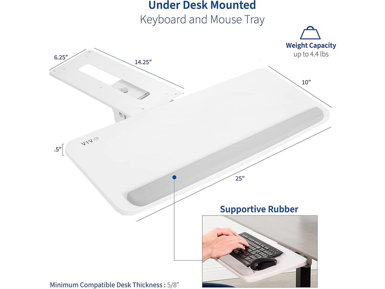 Adjustable Computer Keyboard and Mouse Platform Tray Ergonomic Under ...