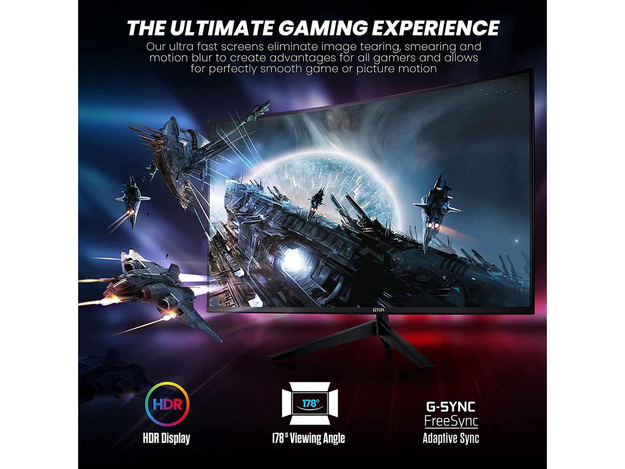GTEK 27-Inch Curved Frameless Gaming Monitor Full HD 1920 x 1080P ...