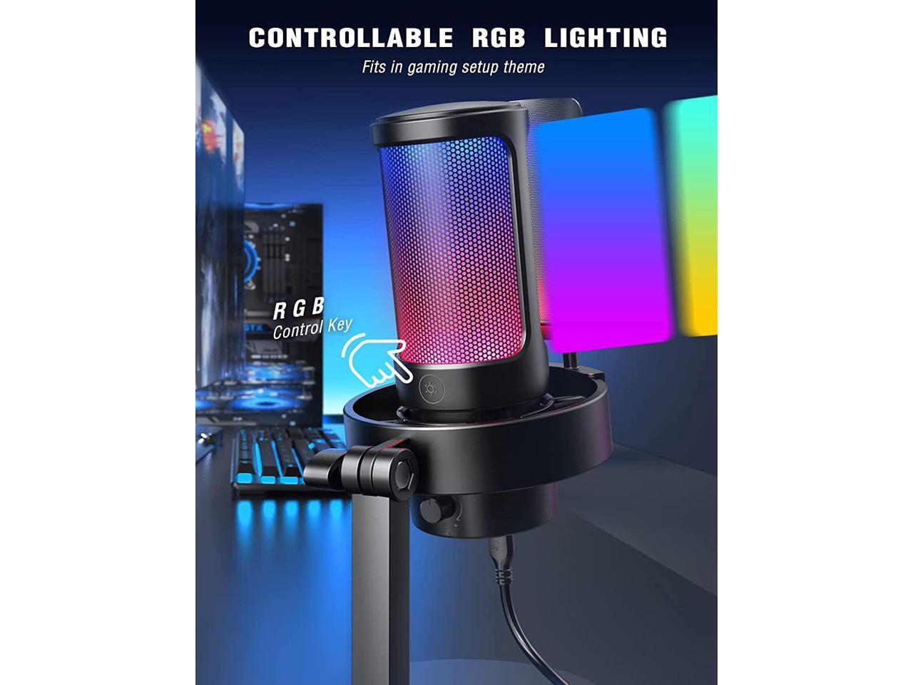 FIFINE AmpliGame Gaming Microphone, USB PC Mic for Streaming, Podcasts ...