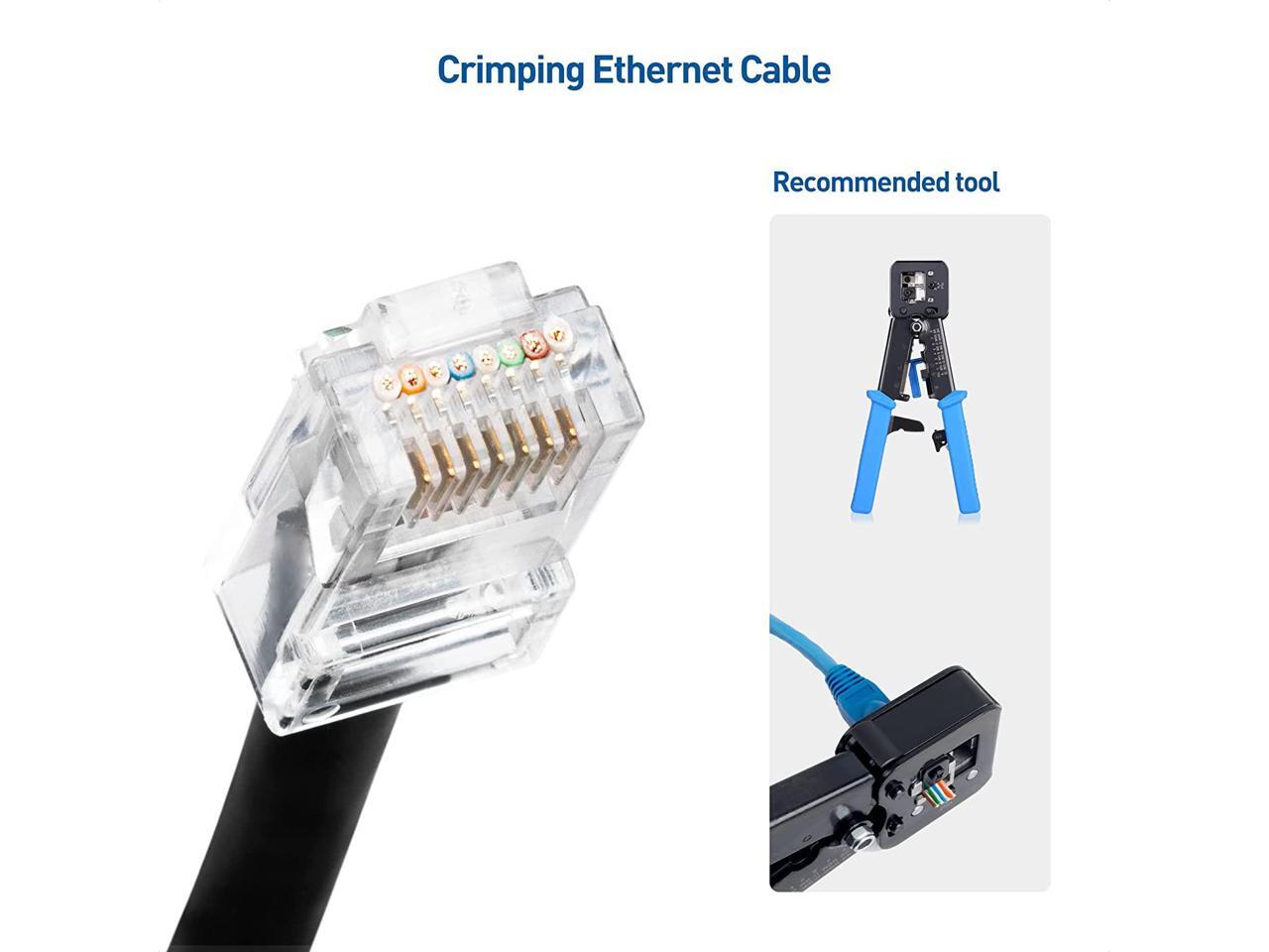 Cable Matters 100-Pack Cat 6 Pass Through RJ45 Connectors (Cat 6 Ends ...