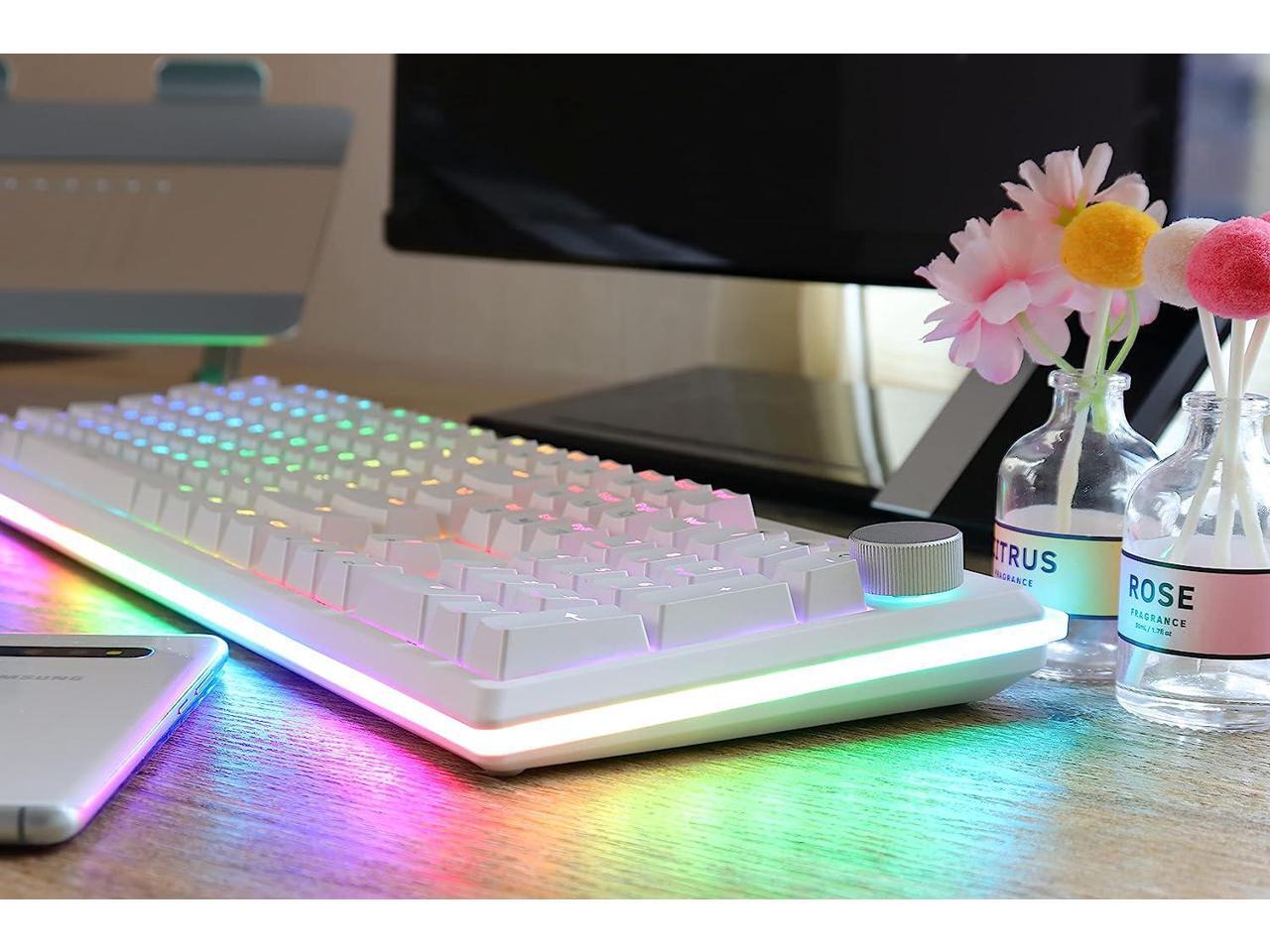 iRocks K71 Wireless RGB Mechanical Keyboard with Media Control Knob ...