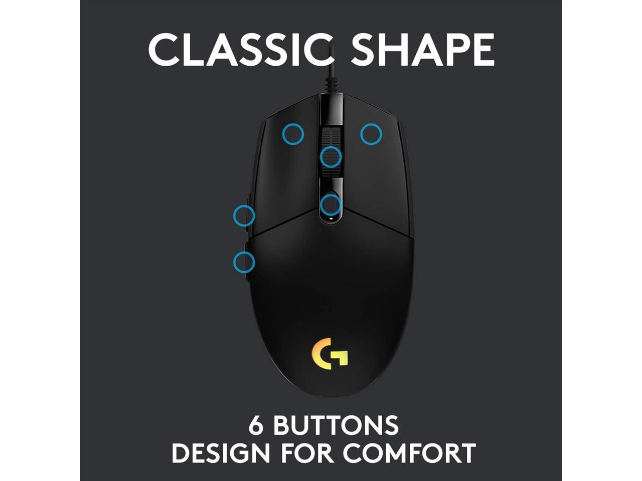 Logitech G102 Light Sync Gaming Wired Mouse with Customizable RGB ...