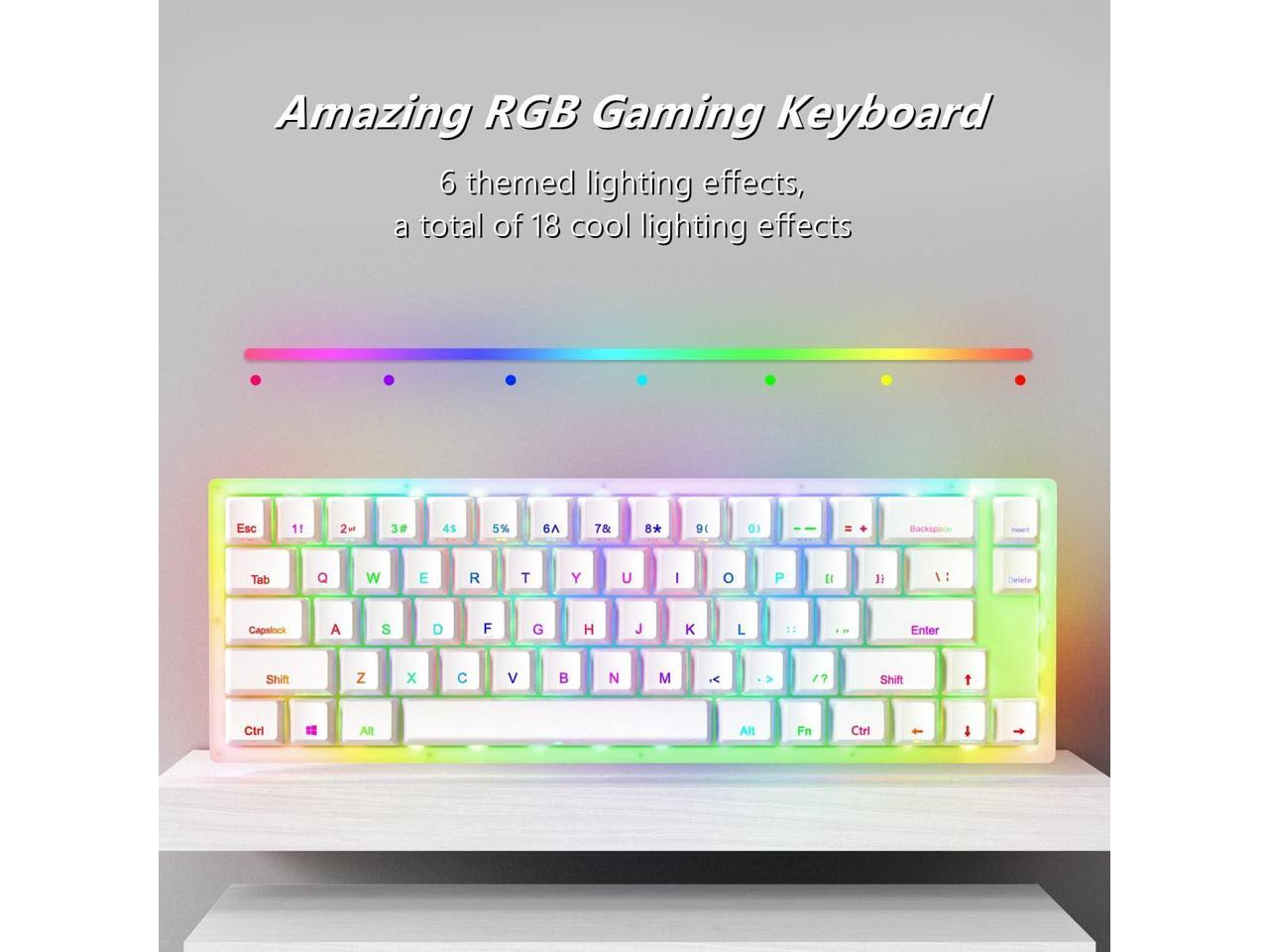 Womier K66 60% Mechanical Keyboard, Hot Swappable Wired RGB Backlit Keyboard, Gateron Switch ...