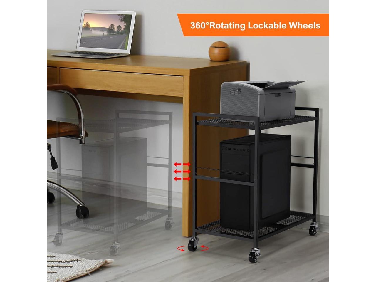 Computer Tower Stand PC Tower Stand, Mobile CPU Holder Stand Cart with ...