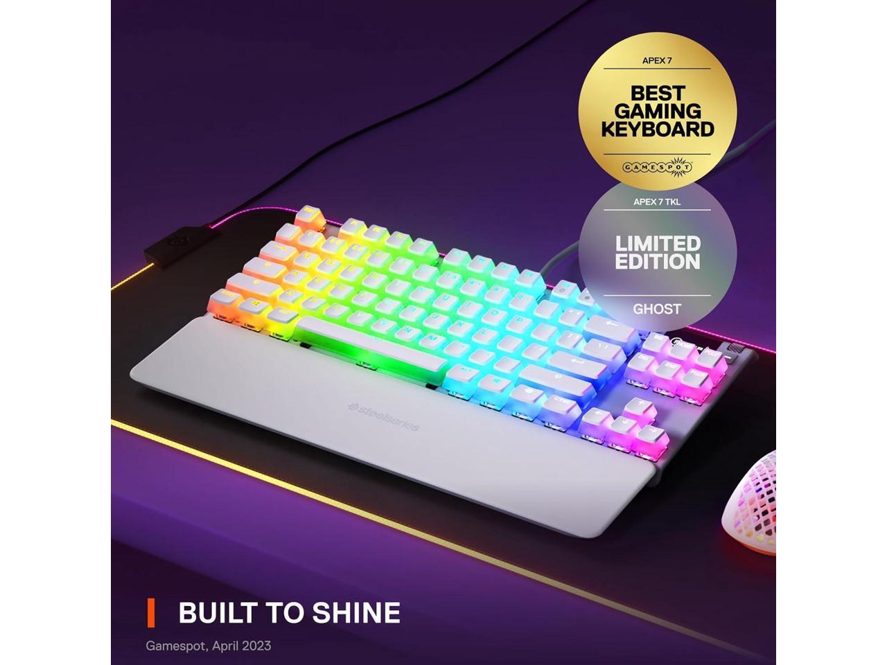 SteelSeries Apex 7 TKL Compact Mechanical Gaming Keyboard OLED Smart ...