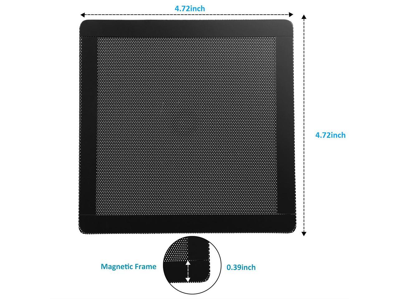 120mm Fan Dust Filter Mesh 4.72inch Magnetic Frame PVC PC Computer Case ...