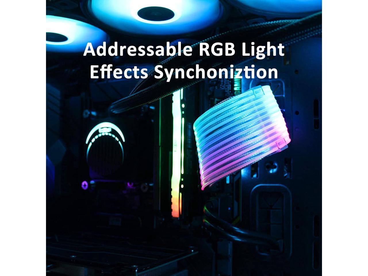 PANO-MOUNTS ATX RGB Extension Cable Dual 8Pin Graphics Card GPU Sleeved ...