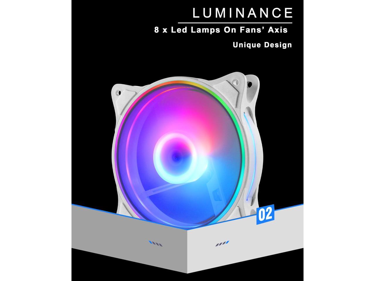 PANO-MOUNTS 120mm 5V ARGB 4Pin PWM PC Computer CPU Case Cooler Fan ...