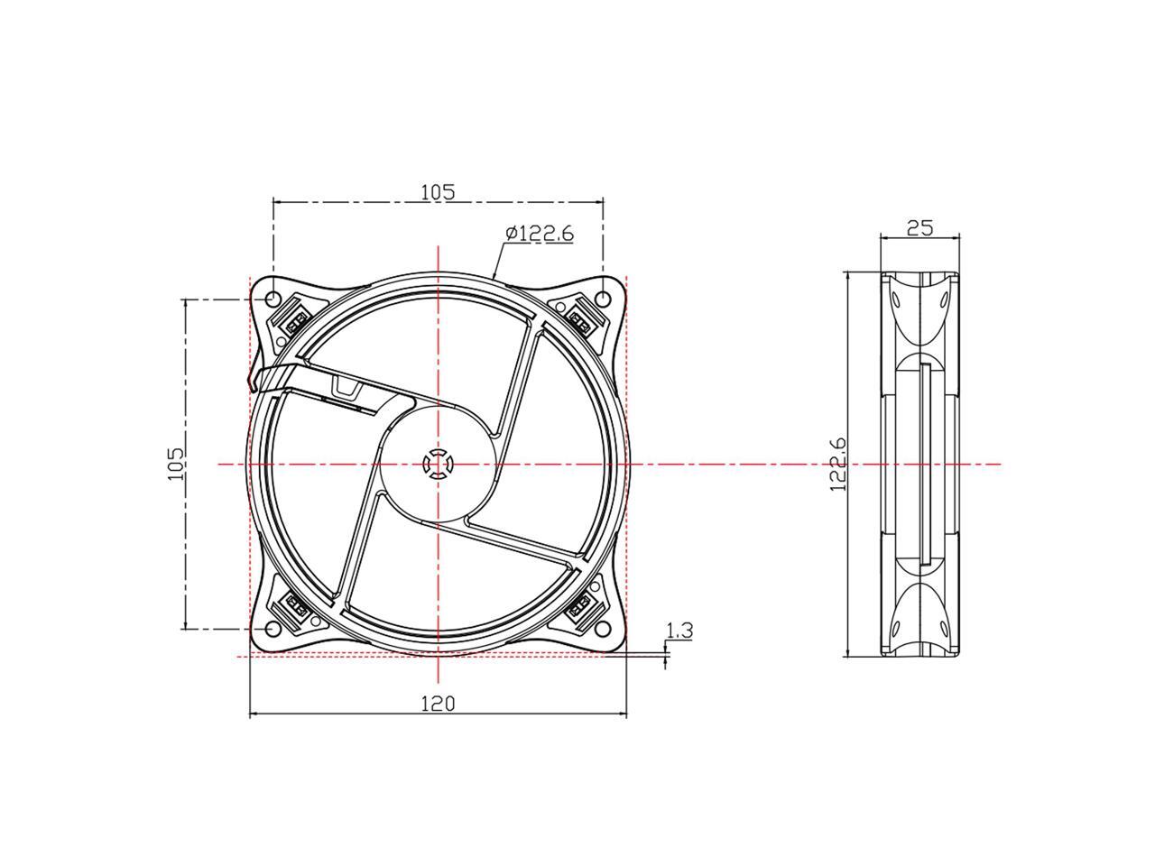 PANO-MOUNTS 120mm 5V ARGB 4Pin PWM PC Computer CPU Case Cooler Fan ...