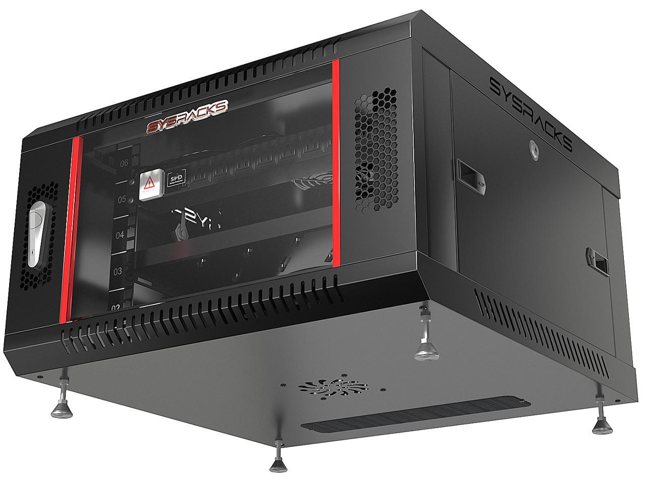 6U Wall Mount Server Rack Network Cabinet Lockable Standing Networking ...