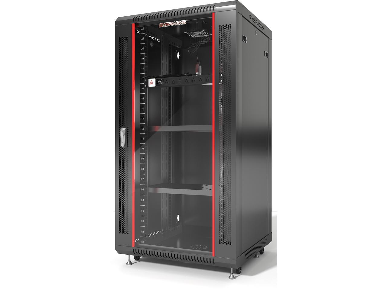 Server Rack – 22U - Wall Mount Rack - Locking Cabinet for Network ...