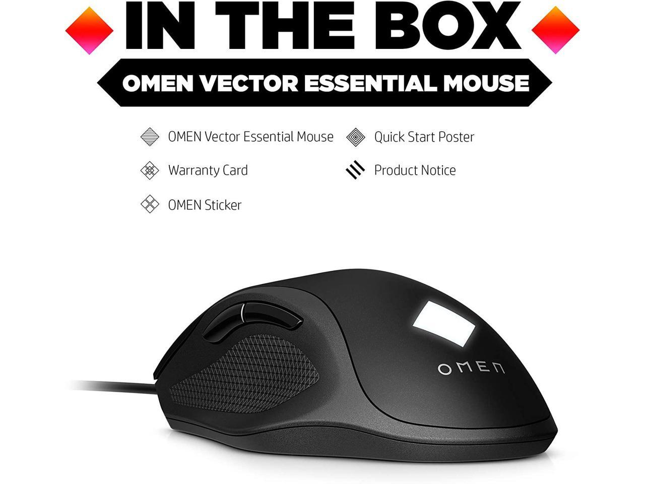 HP OMEN Vector Essential Gaming Mouse with Lightweight Ergonomic Design ...