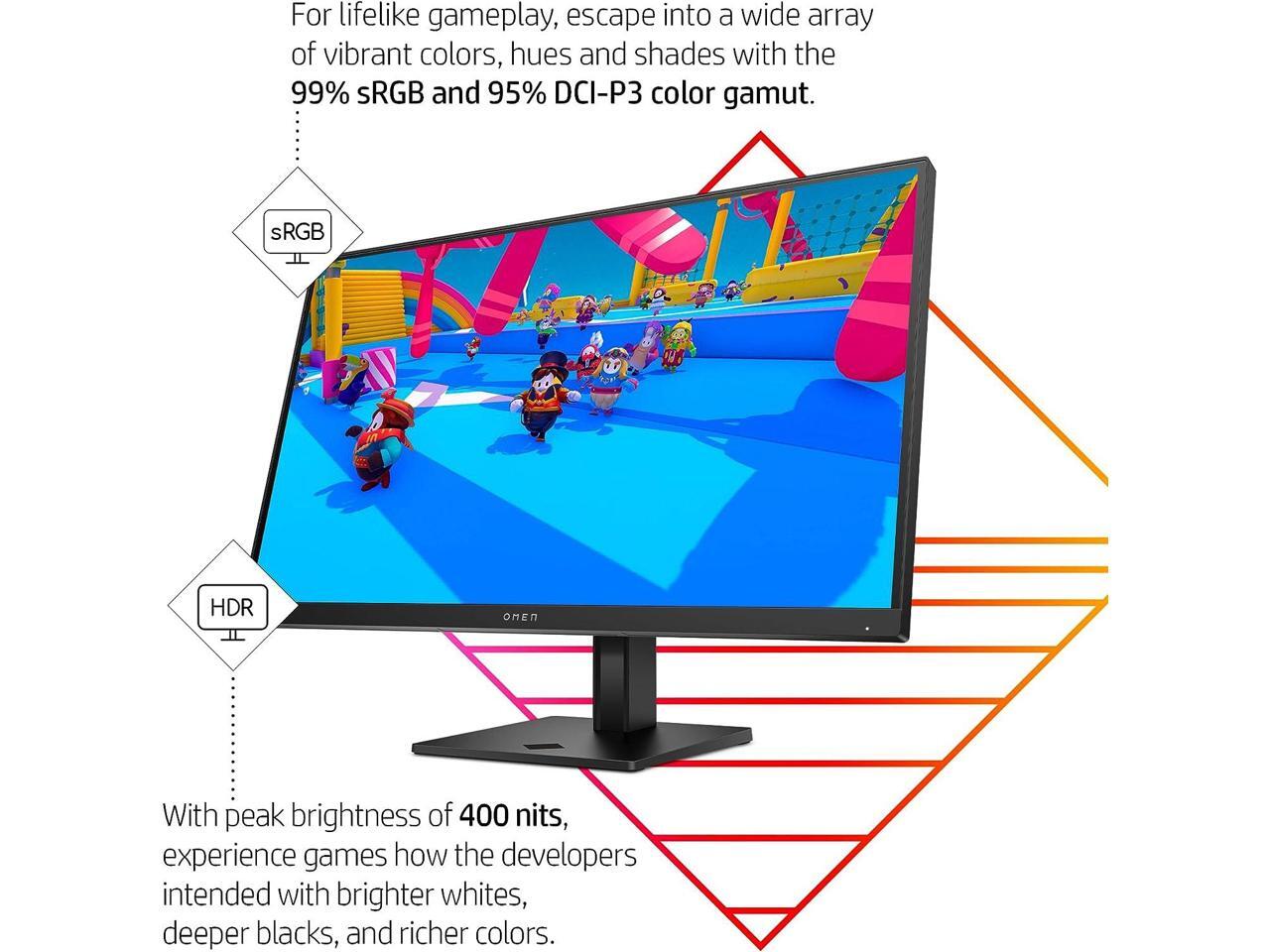 Refurbished: HP OMEN 27q 27-inch QHD 165Hz Gaming Monitor QHD Display ...