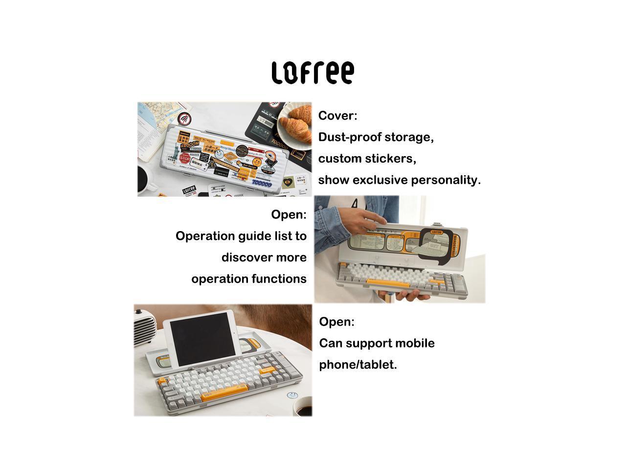 Lofree 84 Keys BT Retro Wireless Keyboard Portable Mechanical Keyboard ...
