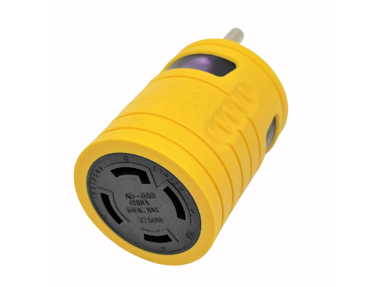 Parkworld 67867 NEMA TT-30P to L14-30R 1-Piece Adapter, RV 30A TT-30 ...