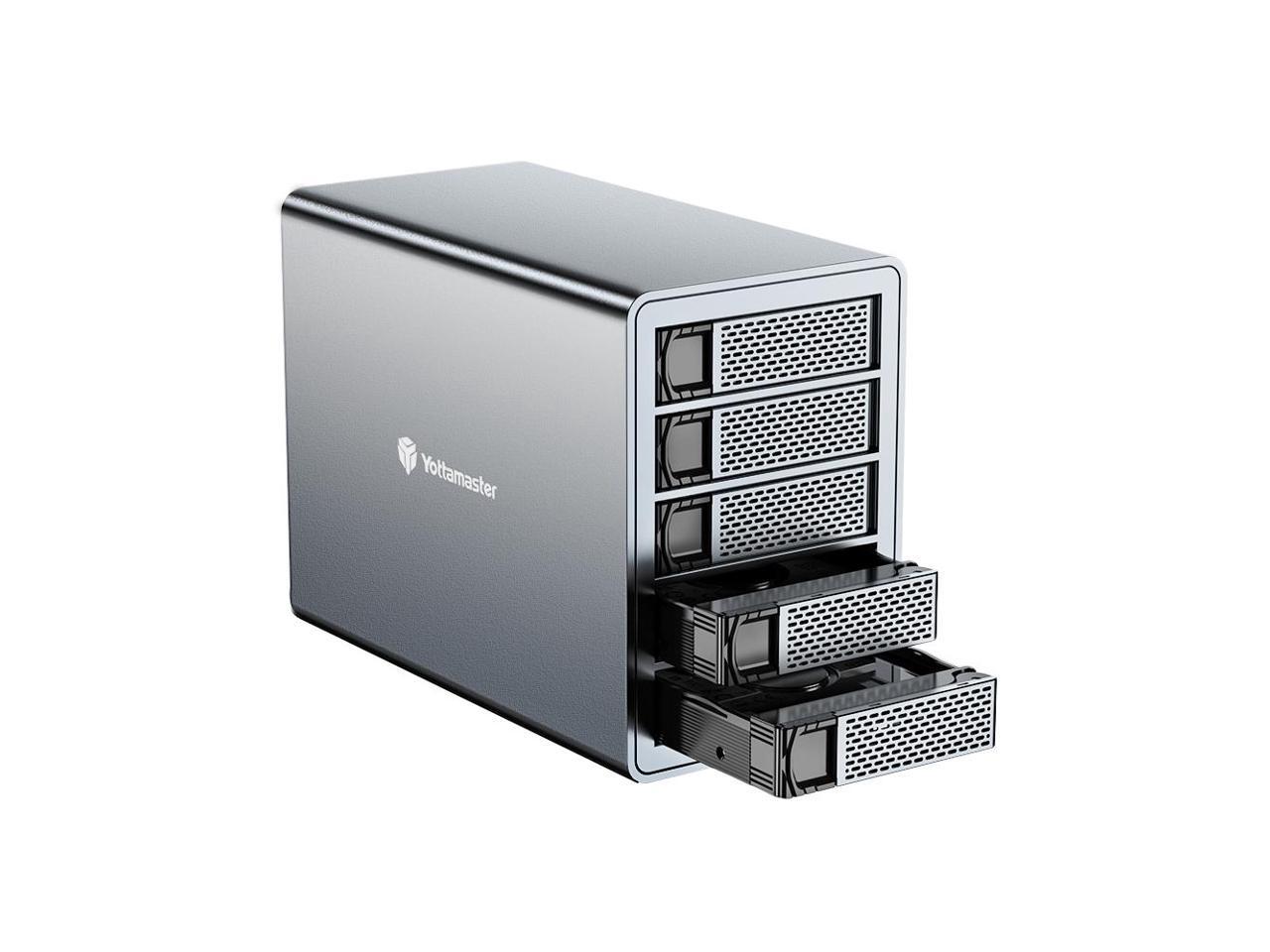 Yottamaster 5 Bay RAID External Hard Drive Enclosure 2.5" 3.5" USB3.0 ...