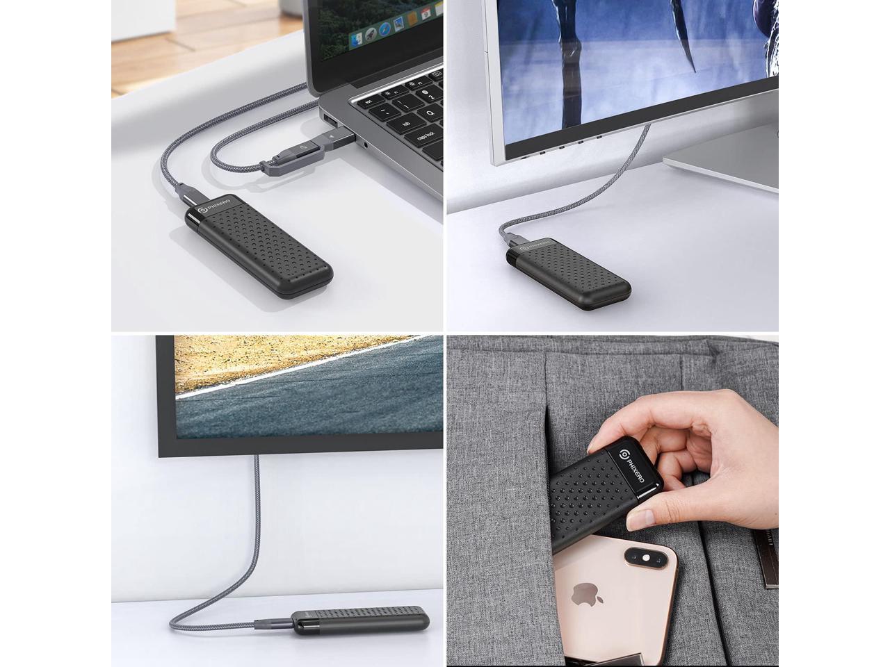 PHIXERO M.2 NVMe SSD Enclosure Reader USB 3.2 Gen 2 Type C 10Gbps High ...