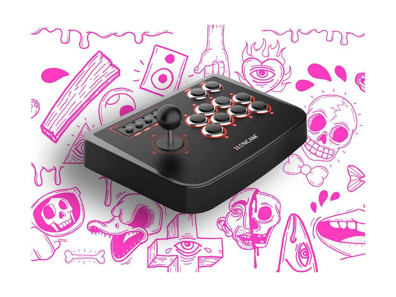 Wired Arcade Fight Stick, PXN Street Fighter Arcade Game Fighting Joystick with USB Port, with ...