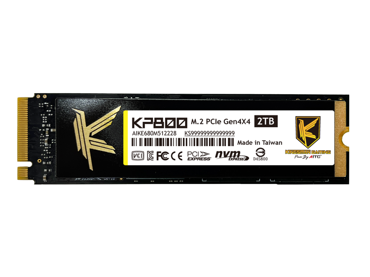KINGSMAN KP800 M 2 NVMe PCIe Gen4 4 2280 2TB Internal Solid State Drive