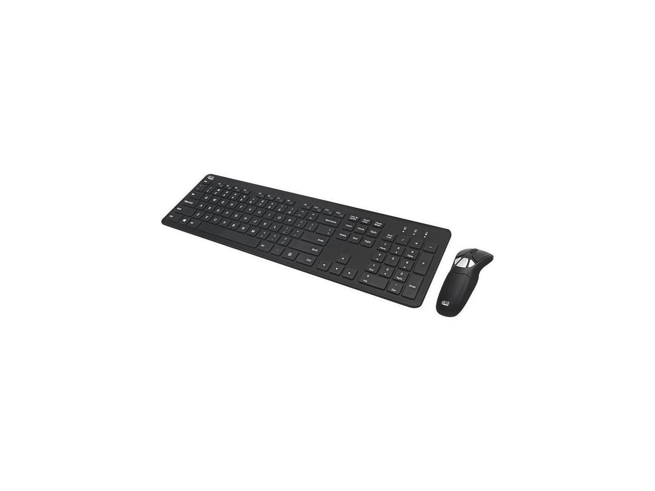 Adesso Ads Adesso Air Mouse Go Plus with Full Size Keyboard - USB ...