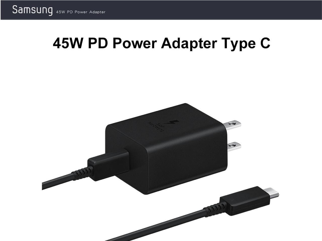 Original Samsung Official 45W Power Adapter with Dual Type-C 5A Cable ...